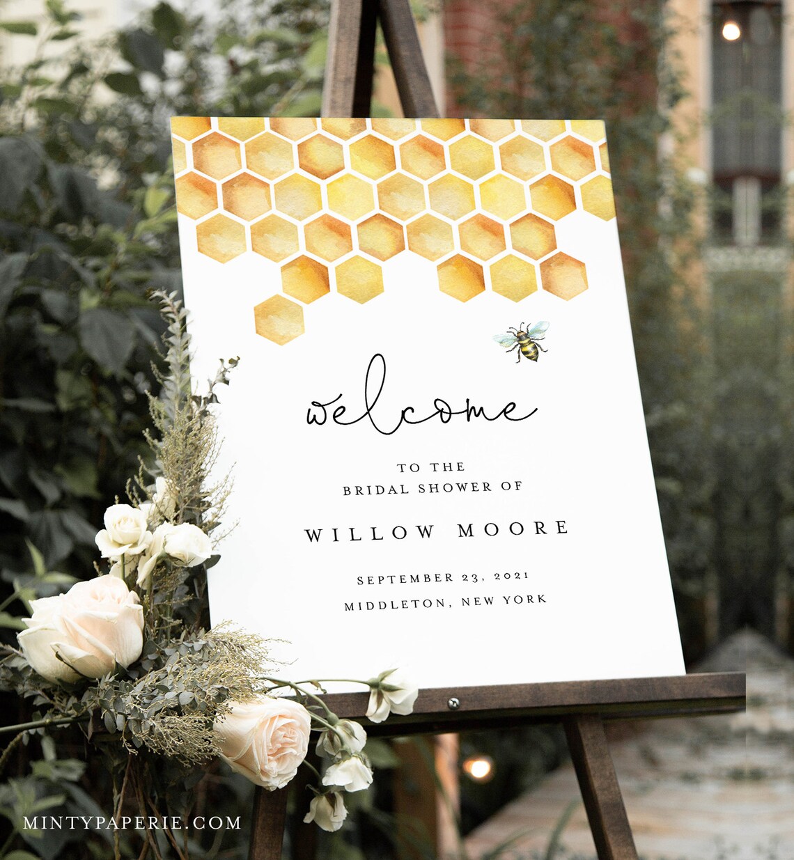 Honey Bee Welcome Sign Printable Bridal Shower / Baby Shower - Etsy