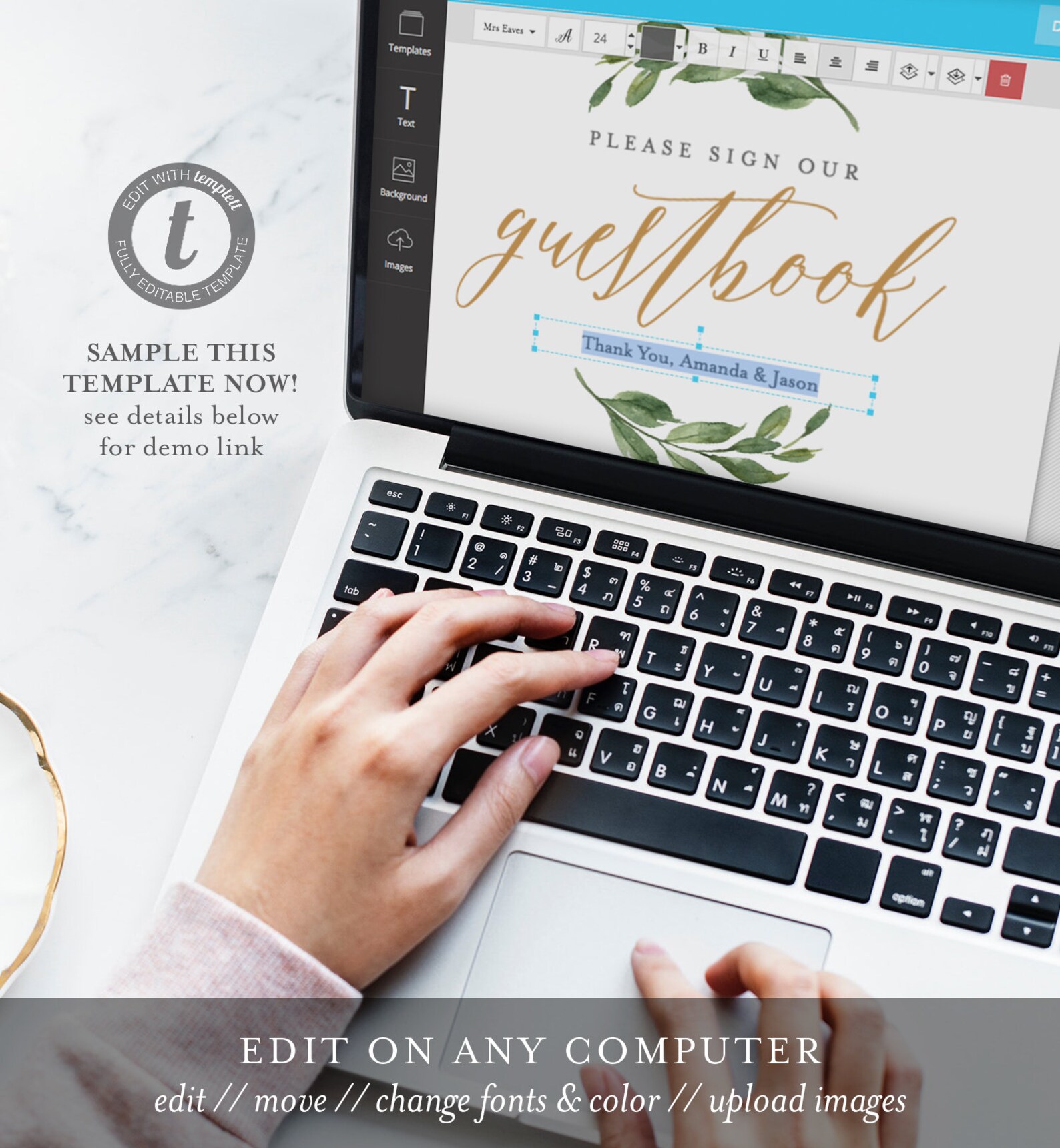 Editable Sign Template, Design & Create Unlimited Times, Custom Wedding ...