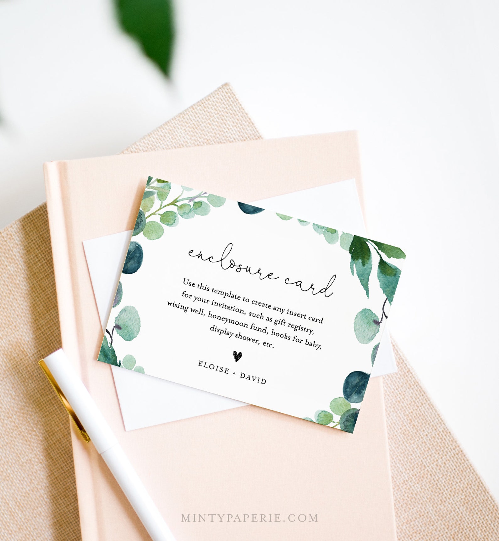 Enclosure Card Template Create Any Insert Card for Wedding | Etsy