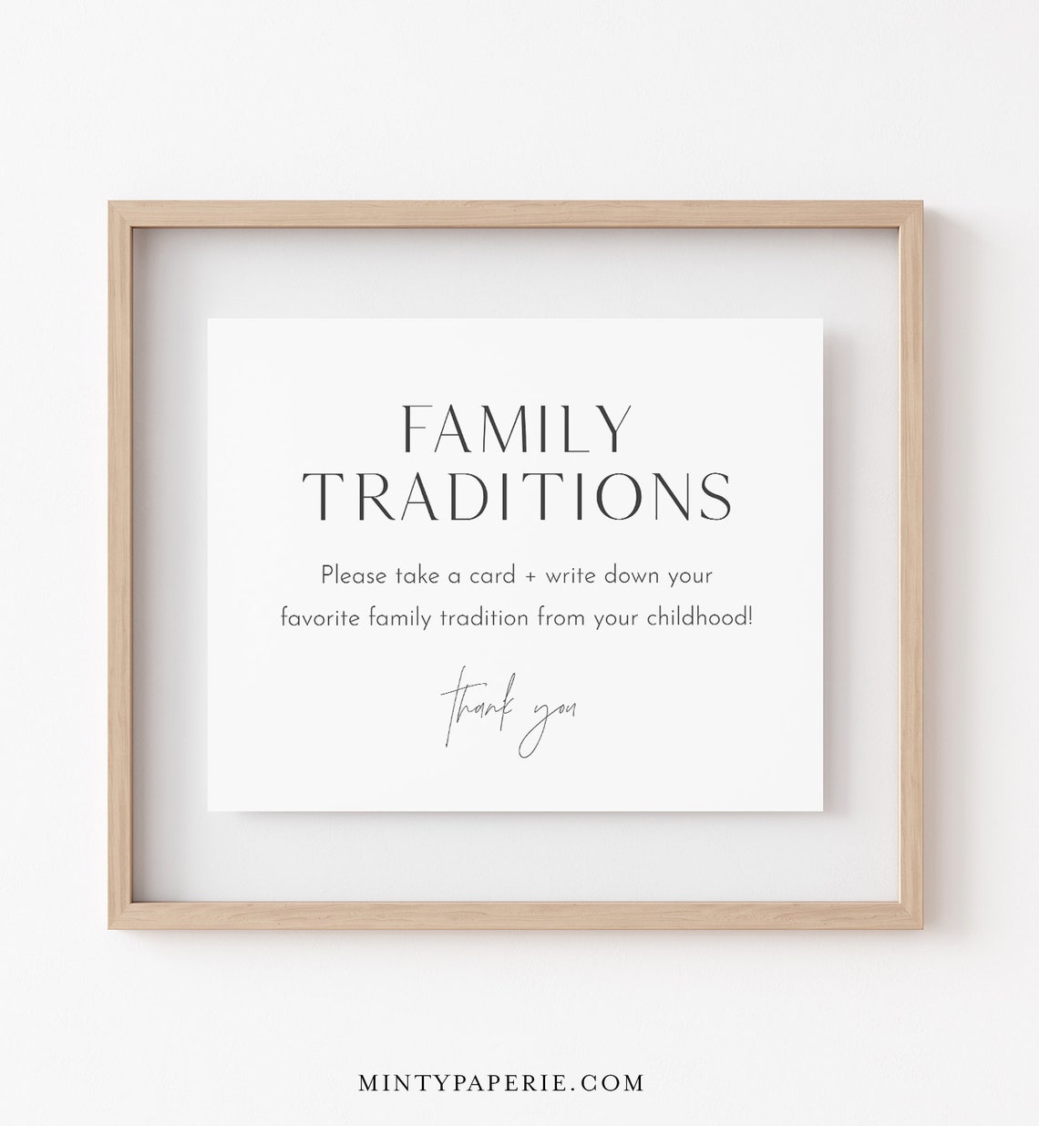 Family Traditions Sign and Card Baby Shower Share a Memory - Etsy