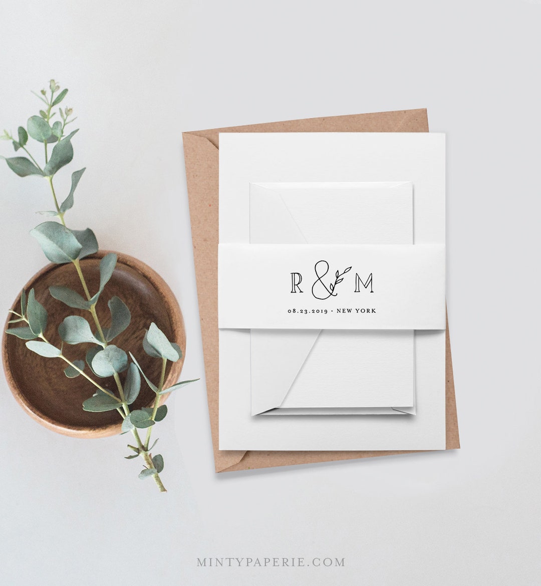 Modèle d’invitation de mariage Belly Band, TÉLÉCHARGEMENT INSTANTANÉ ...