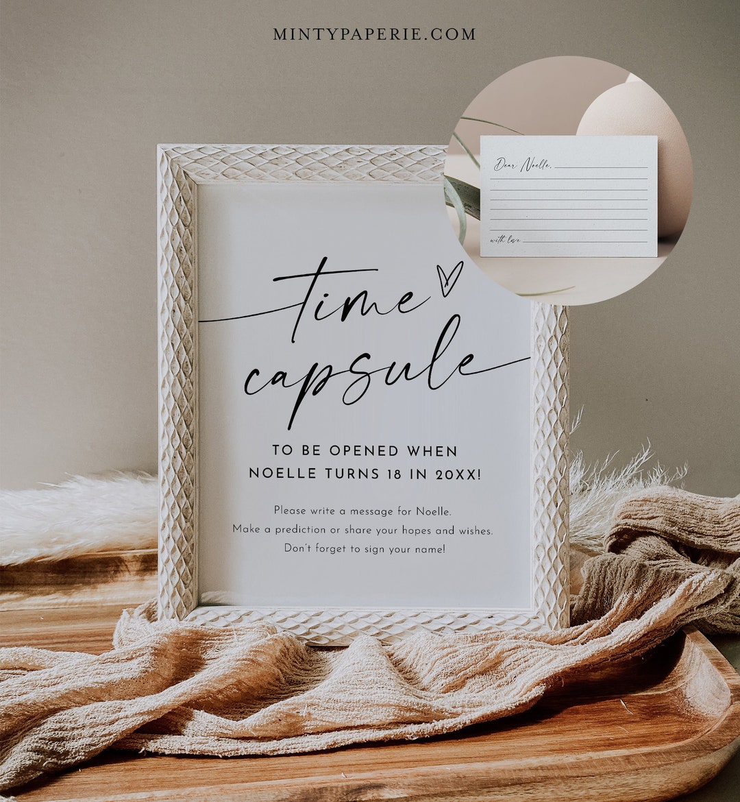 Baby Time Capsule, Minimalist Baby Shower, Baby Wishes, Gender Neutral ...