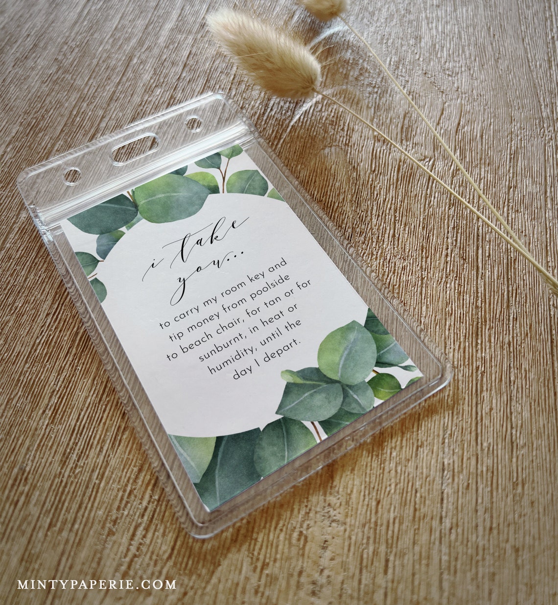 Wedding Room Key Card Tag Template Printable Eucalyptus Key - Etsy