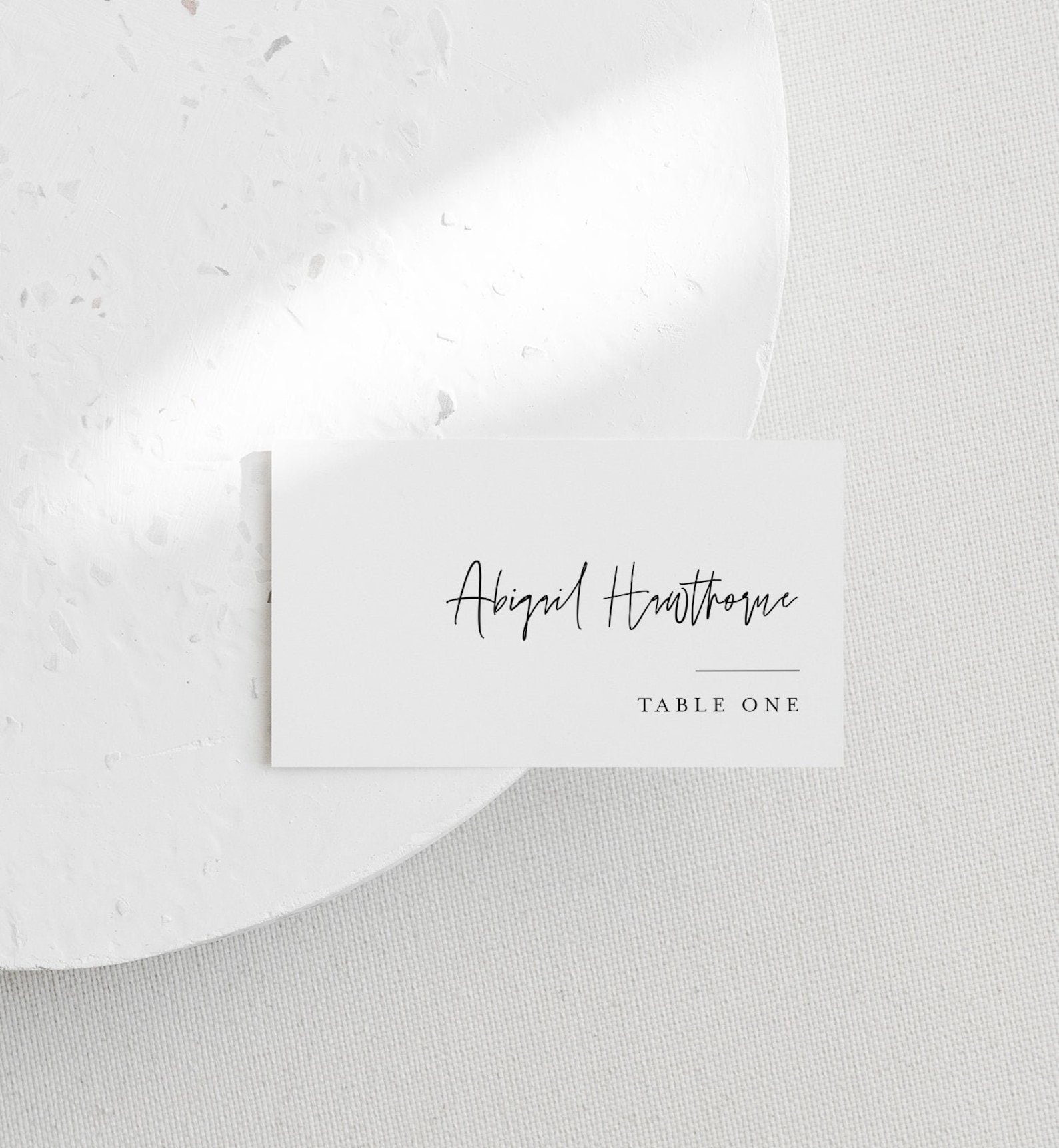 Minimalist Place Card Template Printable Modern Simple - Etsy