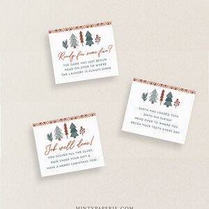 Christmas Treasure Hunt Cards, Scavenger Hunt, Holiday Party Game ...
