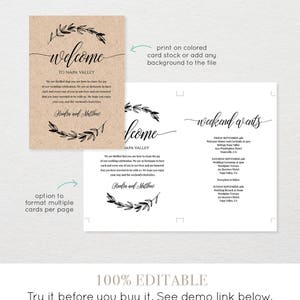 Wedding Welcome Bag Letter Insert Welcome Bag Note Wedding | Etsy