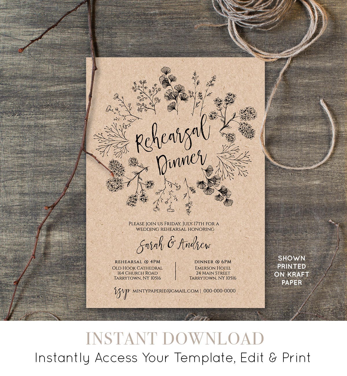 Wedding Rehearsal Dinner Invitations Templates Free