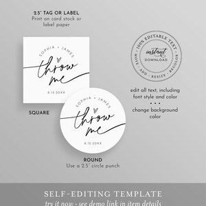 Confetti Toss Tag or Label, Petal Toss, Wedding Exit Throw Bags, Send ...