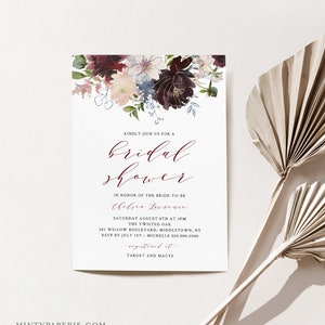 Bridal Shower Invitation Printable, Couples Shower Invite, 100% ...