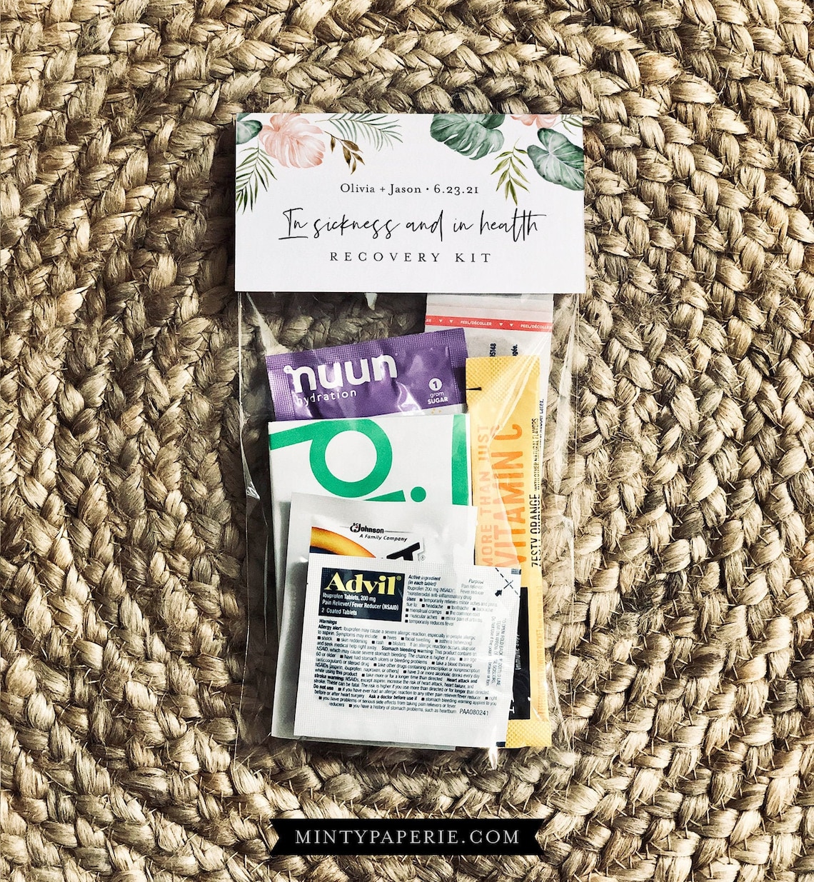 Wedding Recovery Kit Bag Topper Template Printable Emergency - Etsy