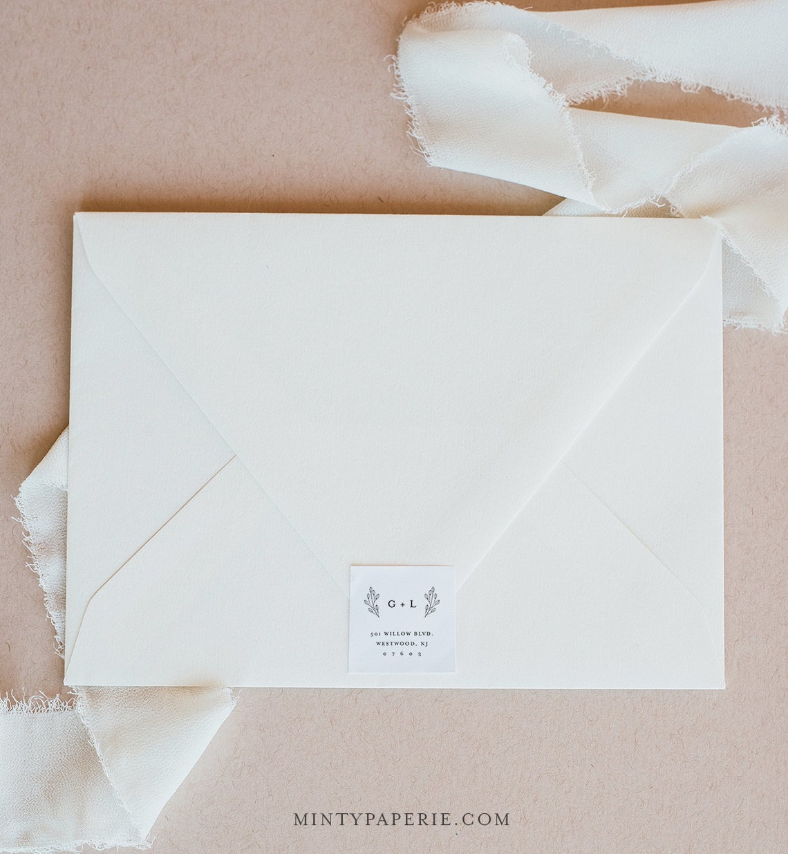 Envelope Label Template Printable Return Address Sticker - Etsy