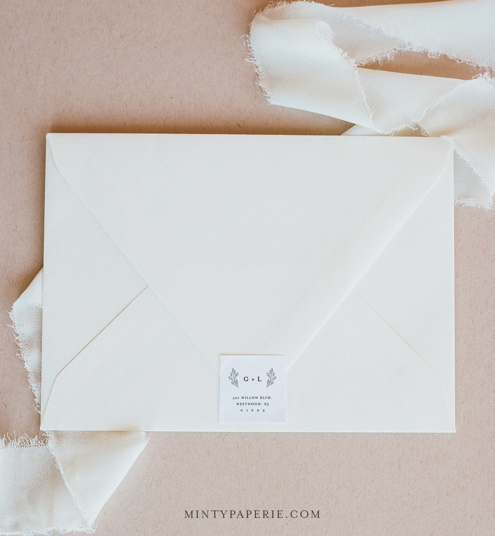 Envelope Label Template Printable Return Address Sticker - Etsy