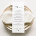 Minimalist Menu Template, Printable Modern Simple Wedding Dinner Menu ...