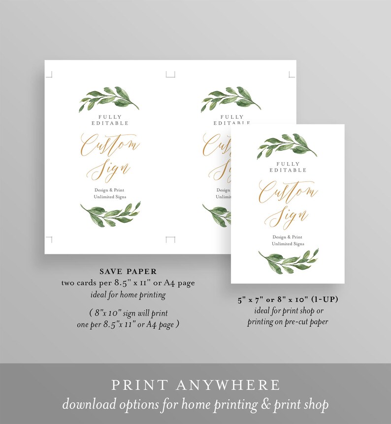 Editable Sign Template Design & Create Unlimited Times - Etsy