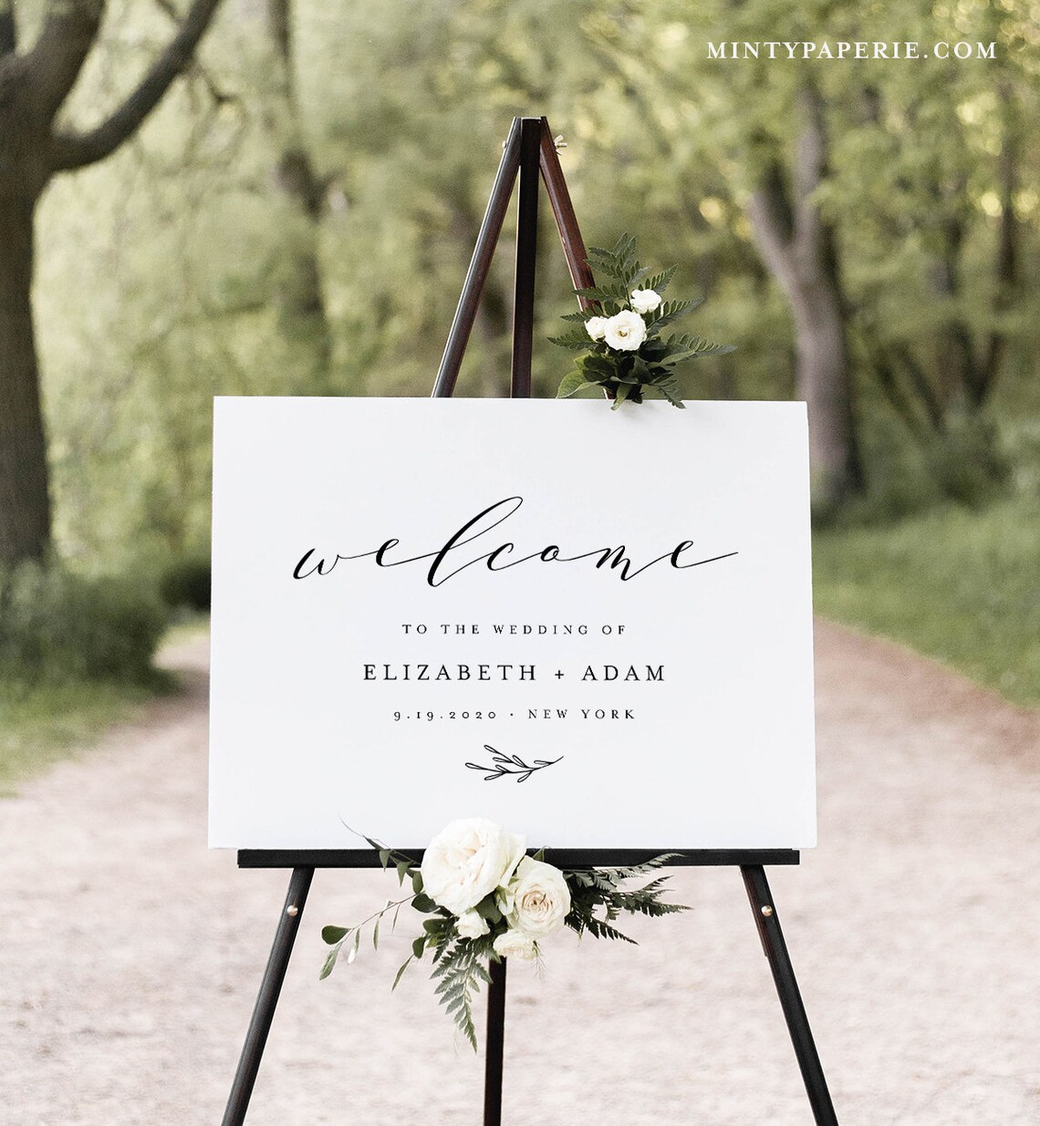 Minimalist Welcome Sign, Printable Classic Modern Wedding or Bridal ...