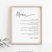 Minimalist Menu Sign, Printable Wedding Dinner Menu Poster, 100% ...