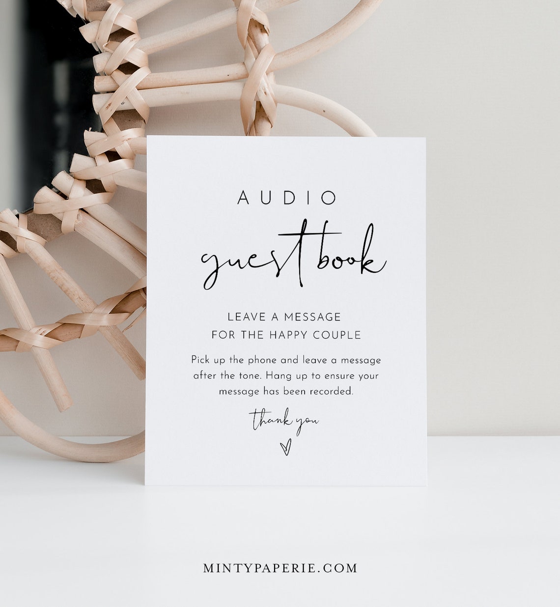 Audio Guest Book Sign, Telephone Guestbook, Leave a Message, Wedding ...