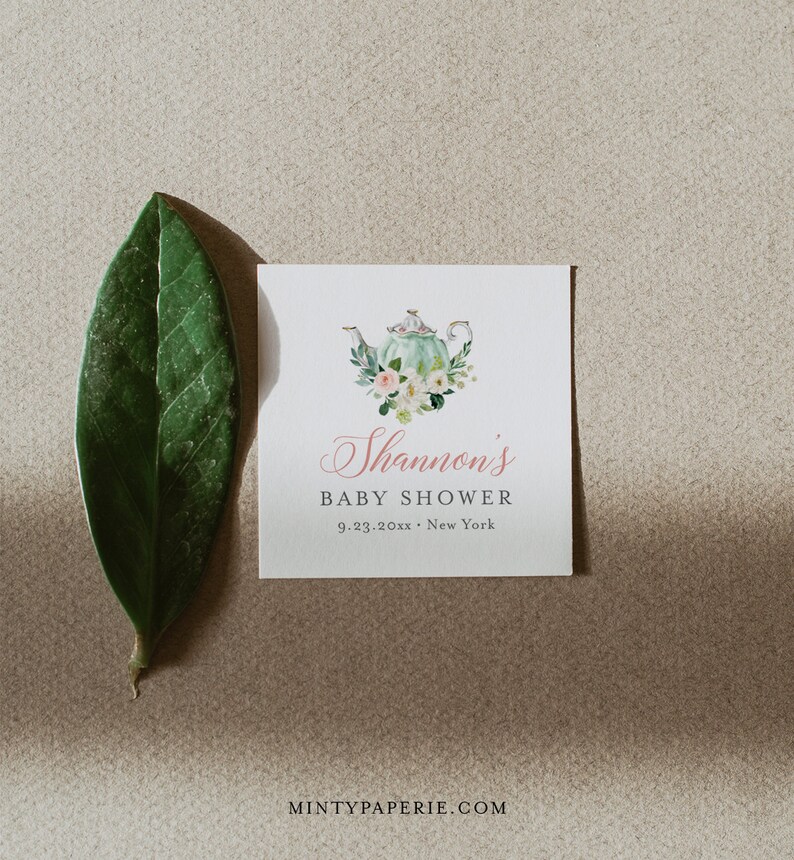 Tea Wedding Favor Tag Template, Thank You Tag, Tea Party Bridal Shower ...