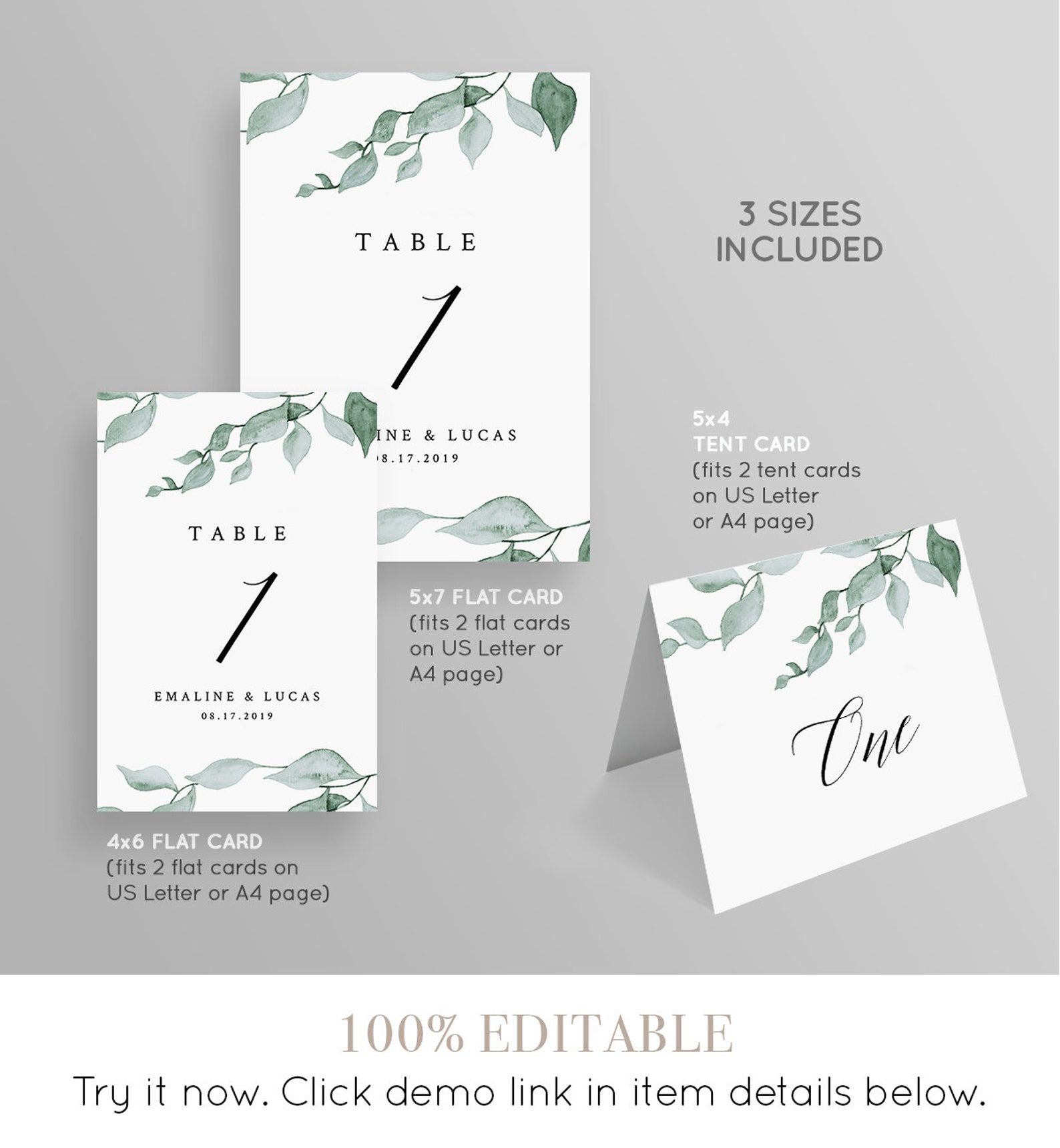 Table Card Template Wedding Table Number Printable - Etsy