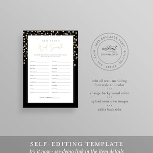 New Years Word Scramble Game, Printable New Years Eve Party Puzzle ...