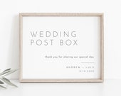 Wedding Post Box Sign Wedding Card Sign Minimalist Modern - Etsy