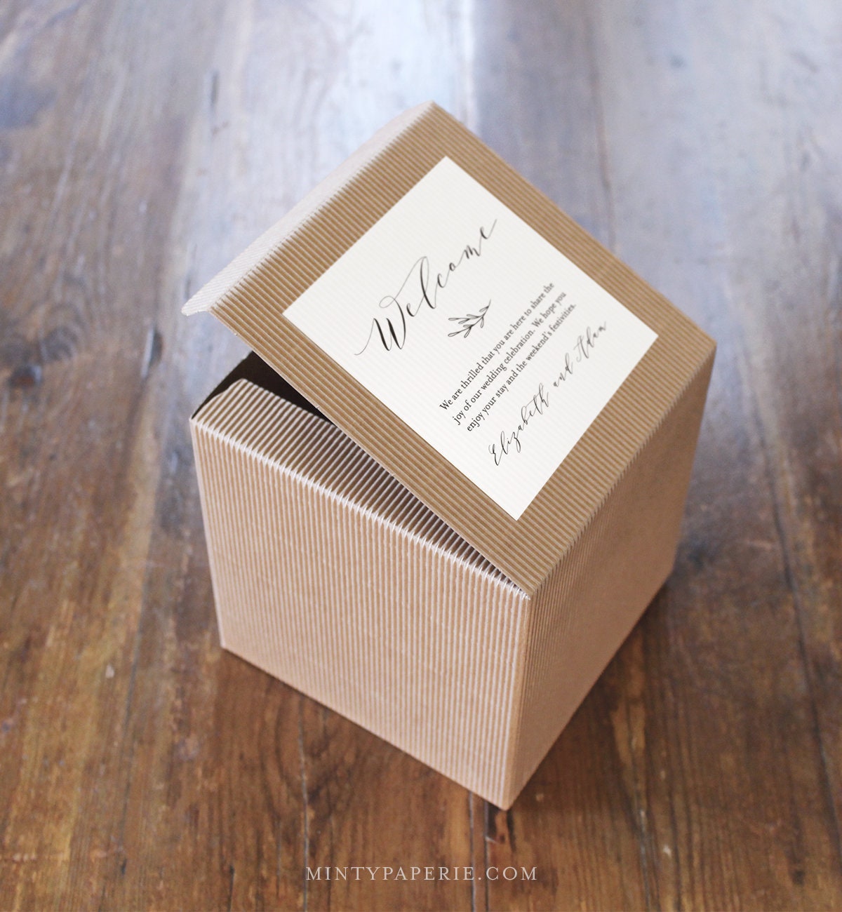 Welcome Box Sticker Template, Printable Welcome Bag Tag, Favor Box ...