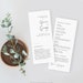 Minimalist Wedding Program Template Modern & Simple Order of - Etsy