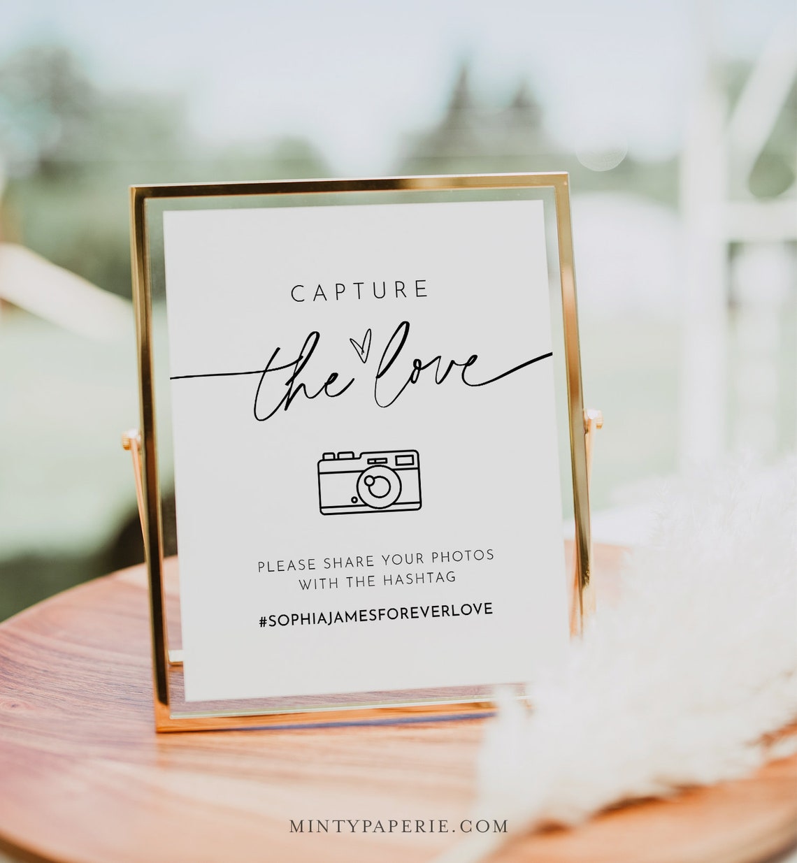 Wedding Hashtag Sign, Social Media Sign, Capture the Love, Editable ...