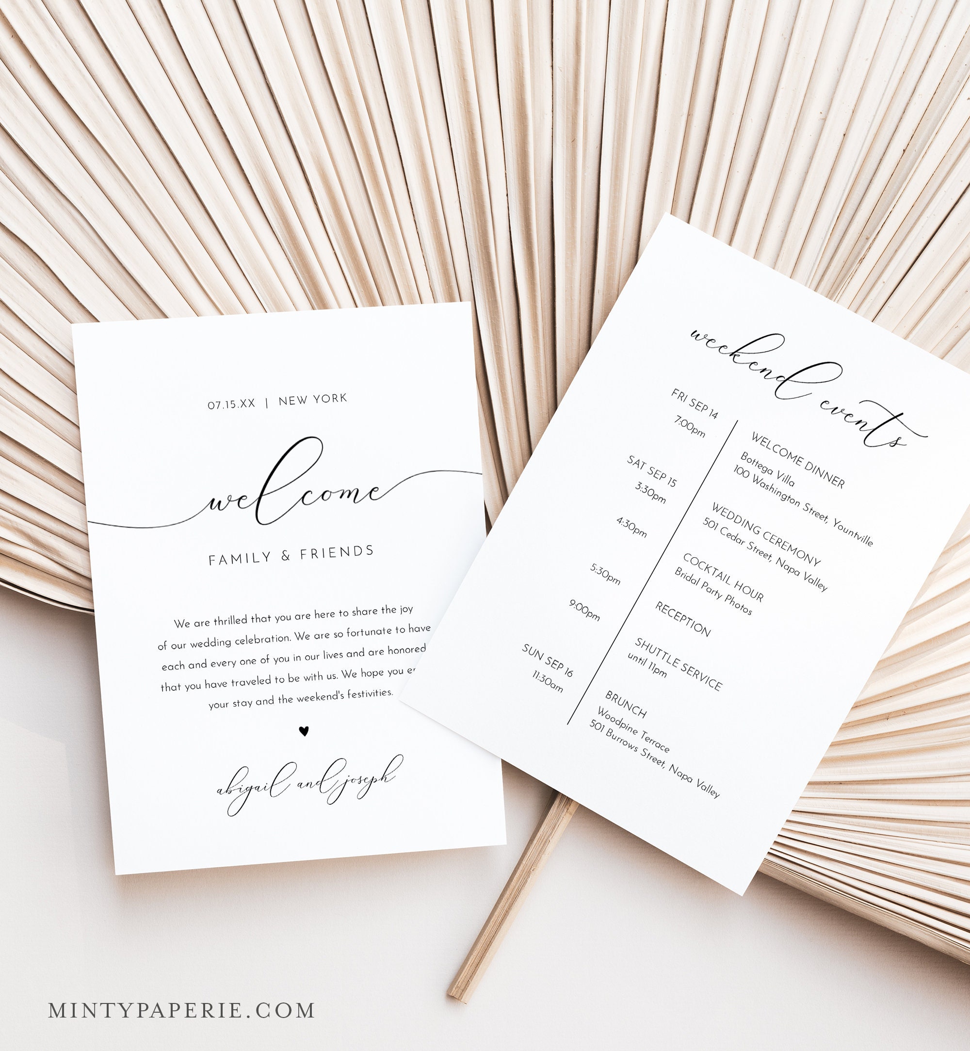 Wedding Welcome Bag Letter Template Free
