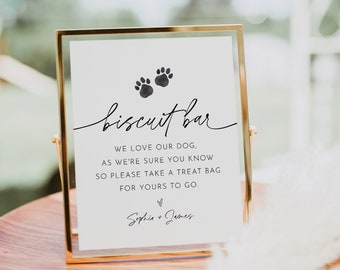 Dog Treat Sign Custom Dog Biscuit Bar Sign Wedding Dog - Etsy
