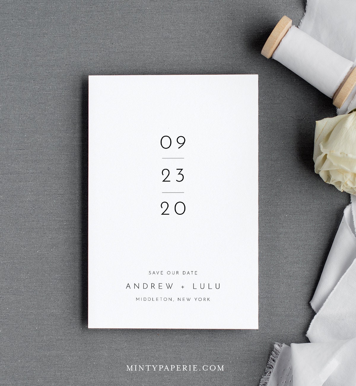 Modern Save The Date Template 100 Editable Text Minimalist Simple