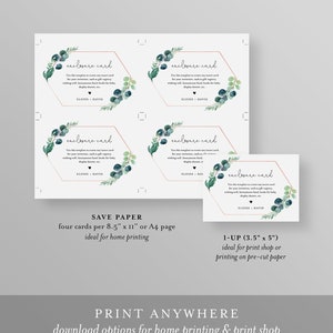 Enclosure Card Template, Create Any Insert Card for Wedding, Bridal or ...