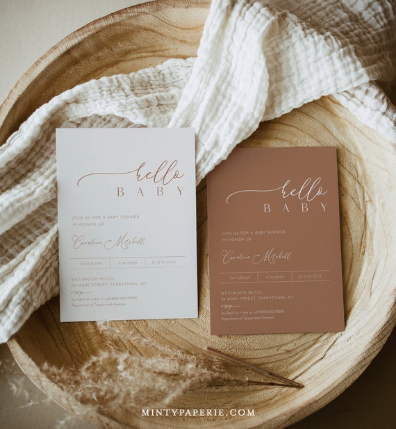 Boho Baby Shower Invitation Bohemian Baby Shower Invite - Etsy