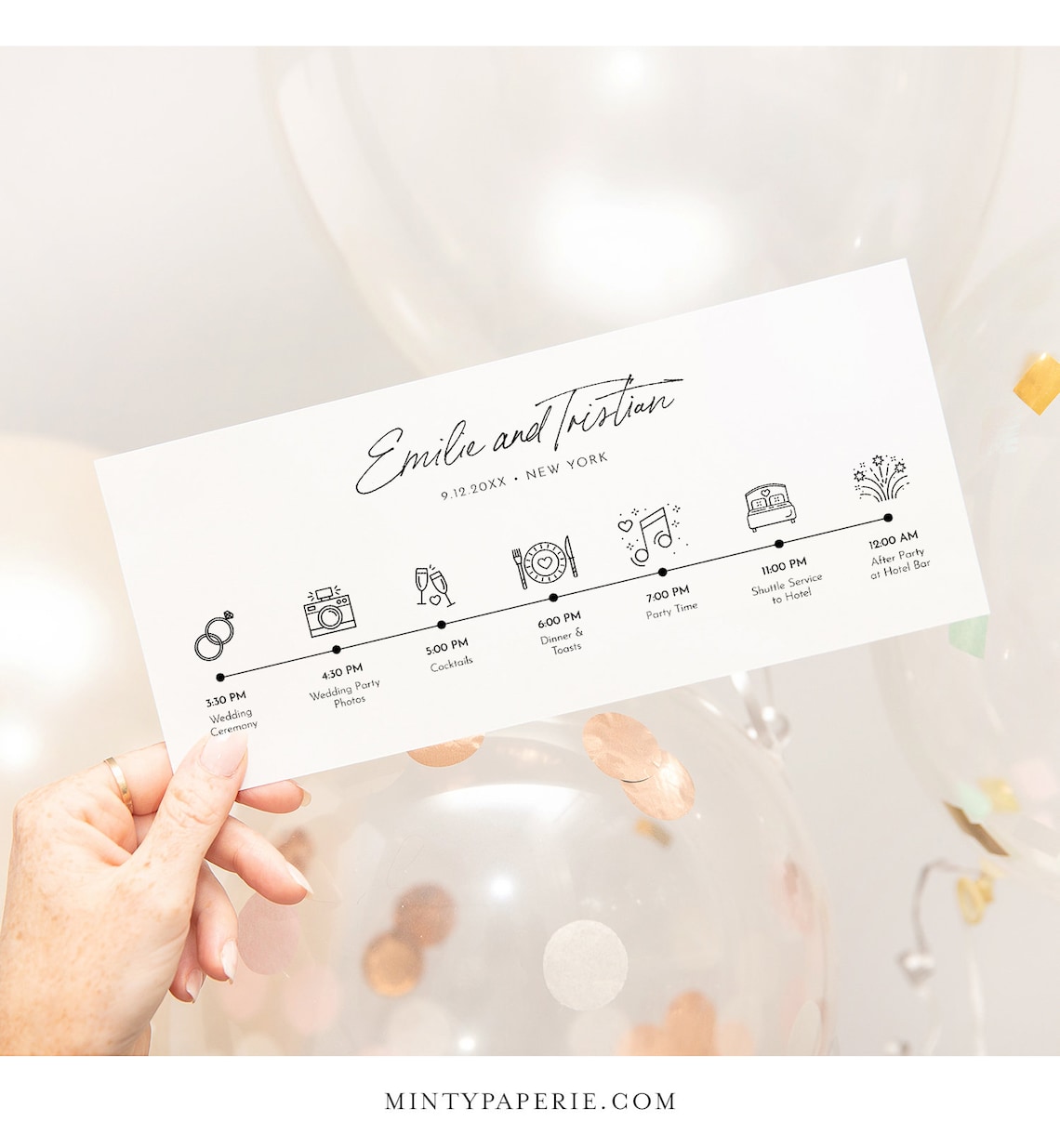 Welcome Letter & Timeline Template Minimalist Wedding Order - Etsy