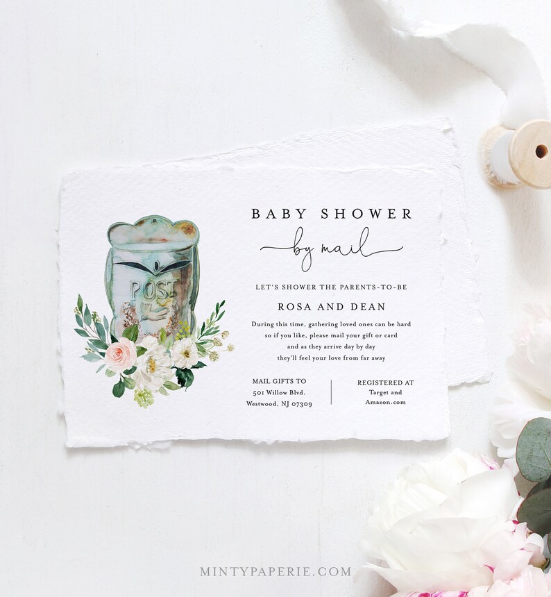 Baby Shower by Mail Template Social Distancing Baby Shower - Etsy