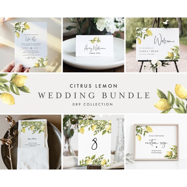 Citrus Wedding Invitation - Etsy