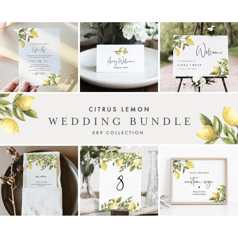 Citrus Wedding Invitation - Etsy