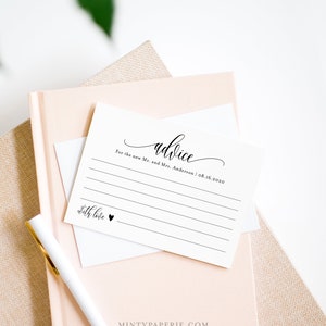 Advice & Wishes Sign and Card, Guest Book Printable, Well Wishes ...