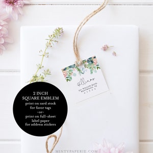 Envelope Label Template, Printable Return Address Sticker, Wedding ...