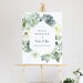 Succulent Welcome Sign Template, Greenery Wedding or Bridal Shower ...