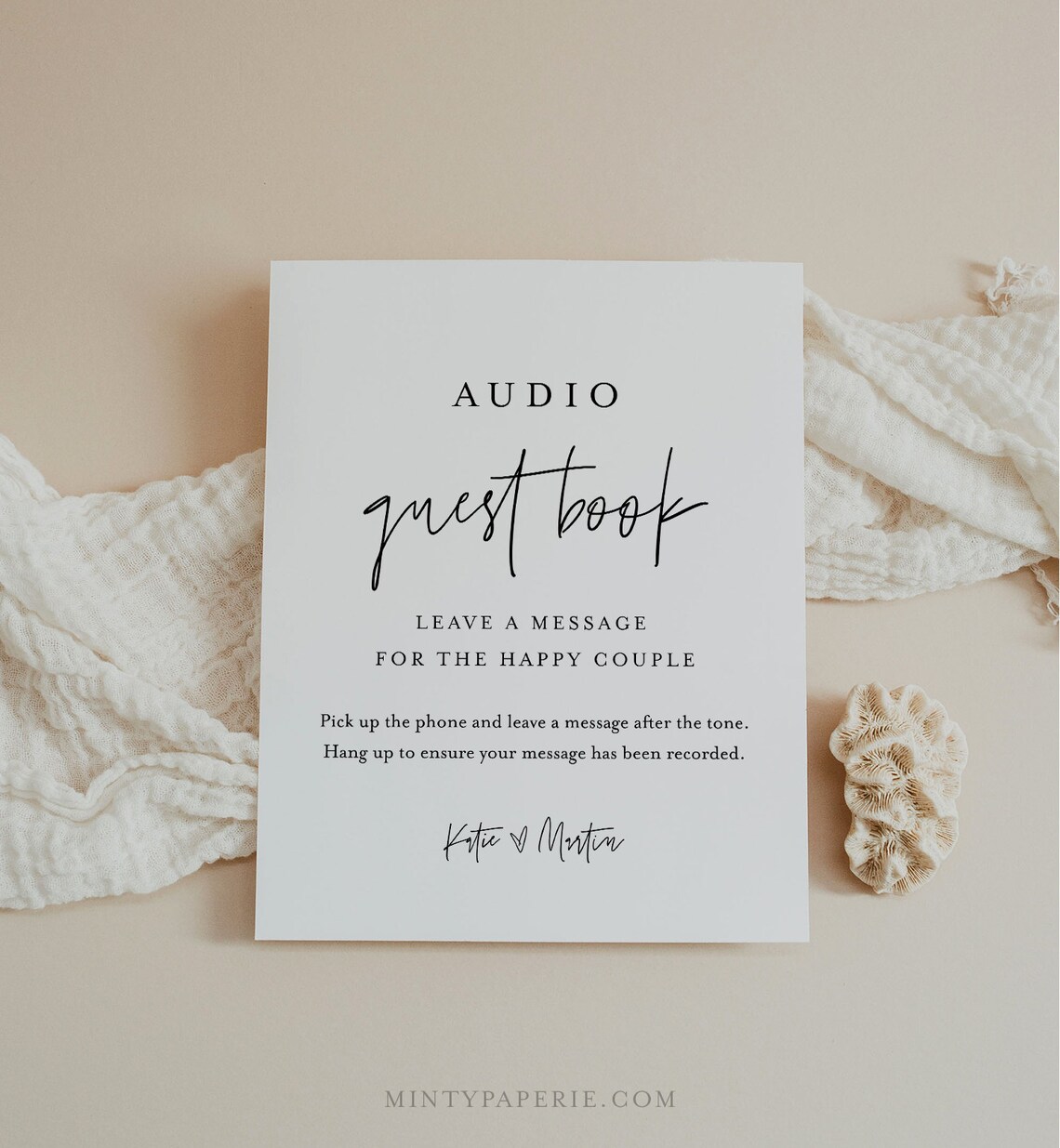 Audio Guest Book Sign, Telephone Guestbook, Leave a Message, Wedding ...