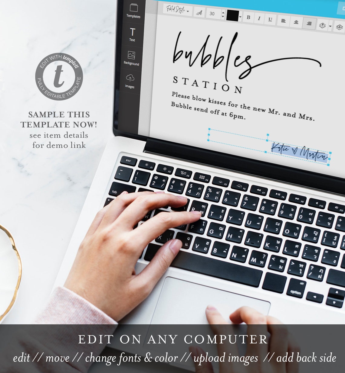 Bubbles Station Sign, Printable Minimalist Wedding Bubbles Send Off ...