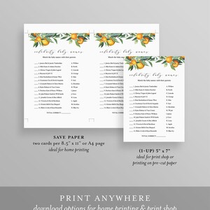 Celebrity Baby Name Game, Printable Baby Shower Game, Baby Name Game ...