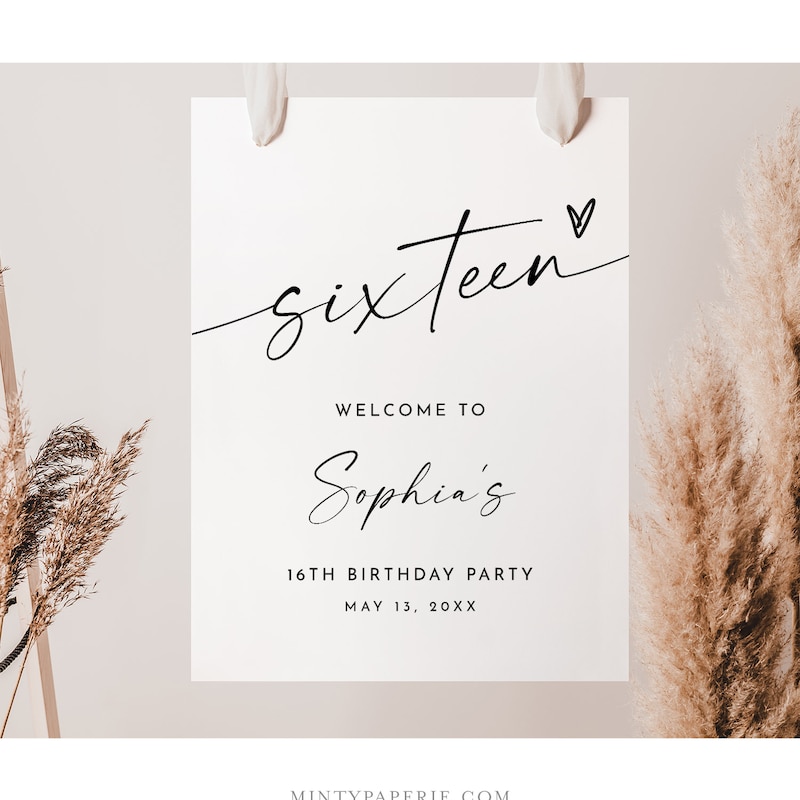 Sweet 16 Welcome Sign - Etsy