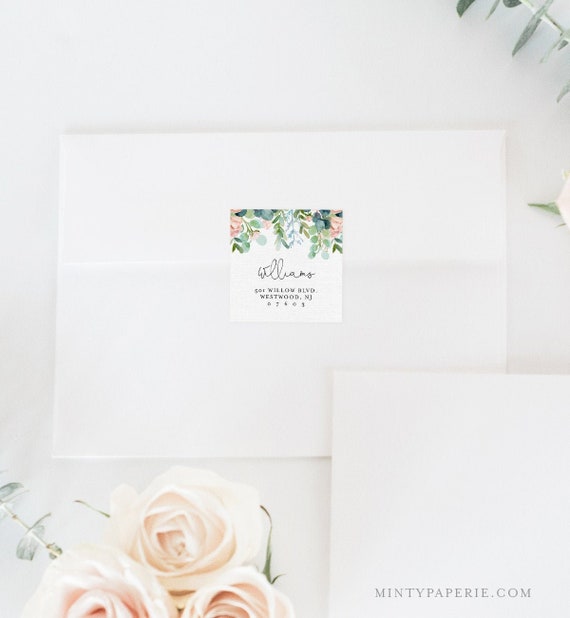 Envelope Label Template Printable Return Address Sticker | Etsy