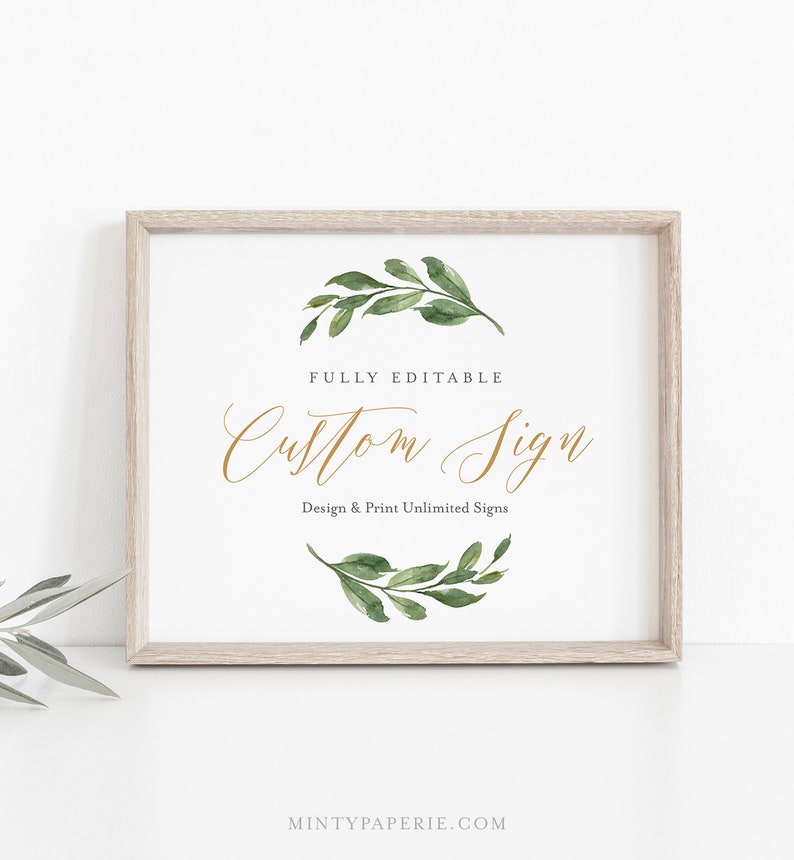 Editable Sign Template Design & Create Unlimited Times - Etsy