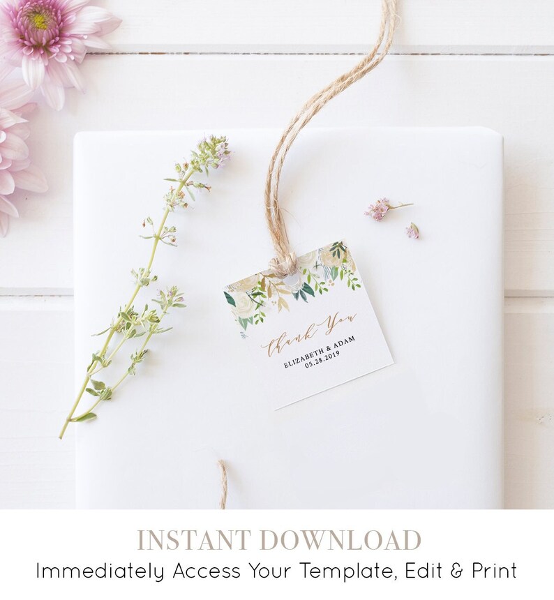 Return Address Label Template Wedding Favor Tag Address - Etsy