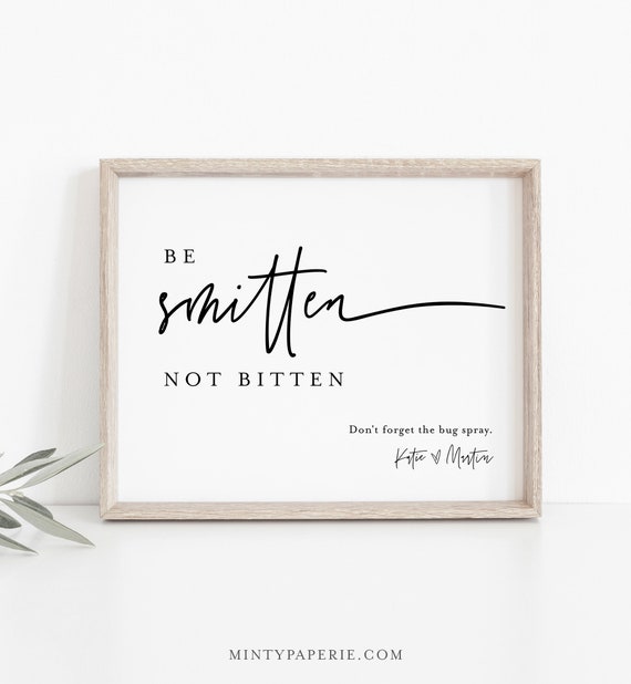 Bug Spray Sign Minimalist Outdoor Wedding Ceremony Be - Etsy