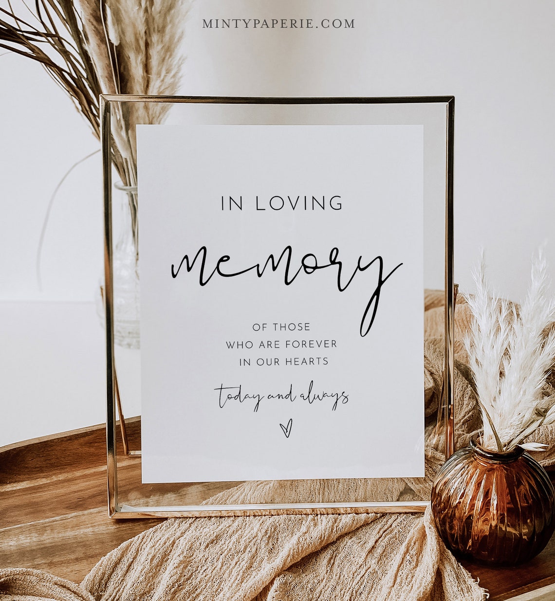 In Loving Memory Sign and Memorial Photo Cards Editable Text - Etsy