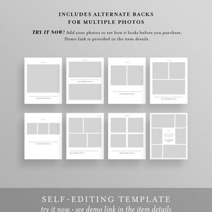 Photo Holiday Card Template, DIY Family Christmas Card, 100% Editable ...